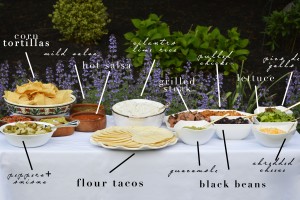 diy taco bar - One Brass Fox