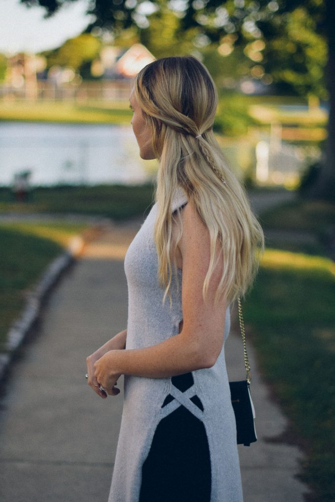 turtleneck side split tunic - One Brass Fox