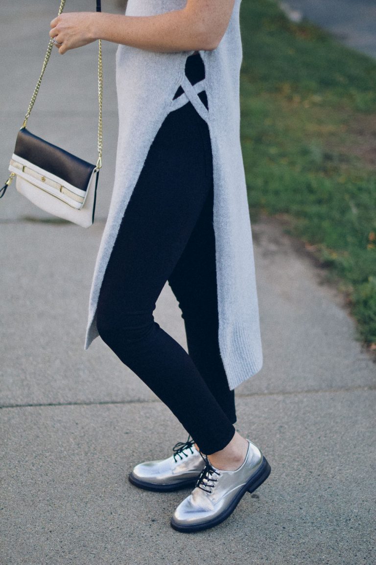 turtleneck side split tunic - One Brass Fox